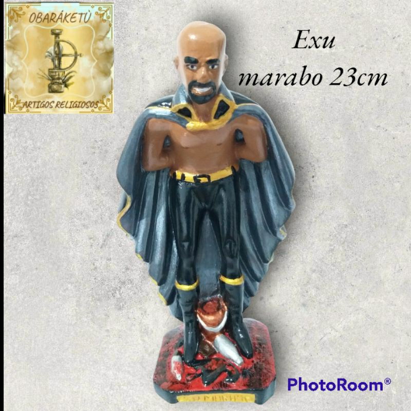 Imagem Exú Marabô 23cm Gesso Escultura Umbanda | Shopee Brasil