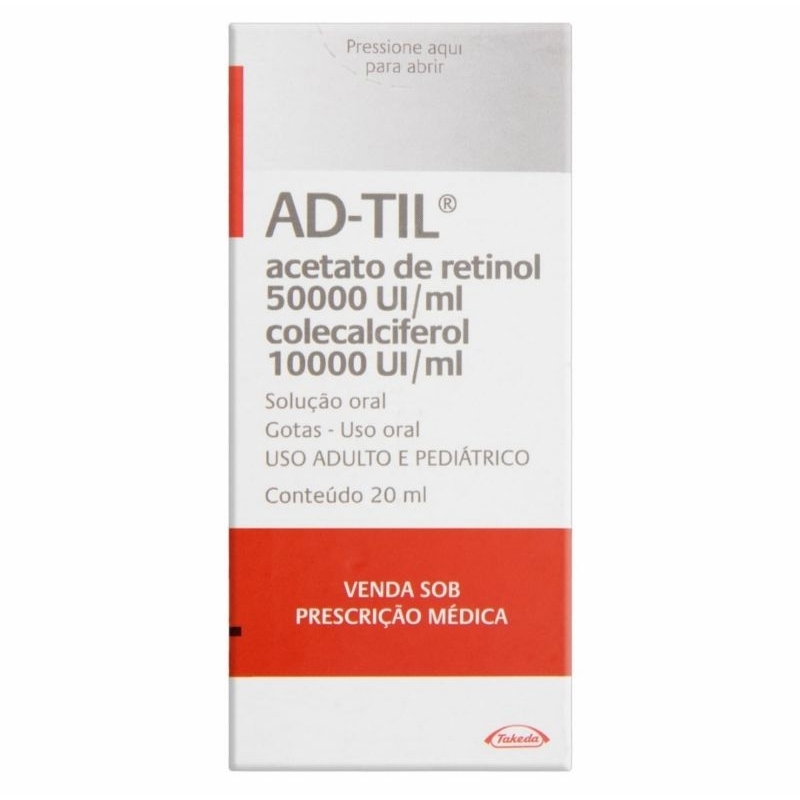 Vitamina A 50.000 UI/ML + Vitamina D 10.000 UI/ML Solução Oral Gotas ...