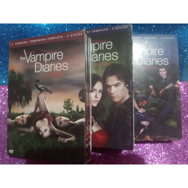 Kit Box The Vampire Diaries 1, 2 e 3 Temporada + Revistas | Shopee Brasil