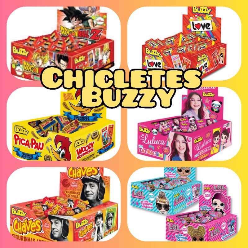Chicletes Buzzy Personagens 400g - 100 unidades - Riclan promoção ...