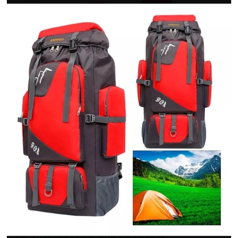 Mochila Bolsa Grande De Acampamento Camping Viagem Pesca Trilha 90l ...