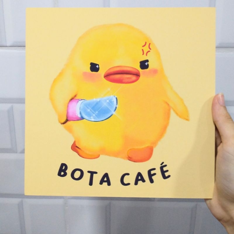 Quadro placa decorativa personalizável meme pato com faca, bota café ...