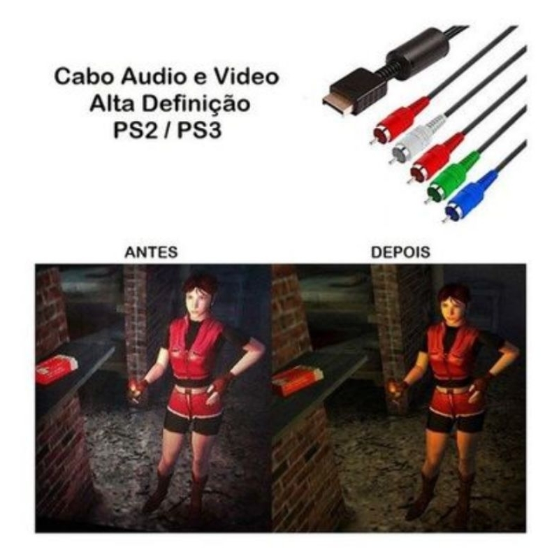 Cabo de Video Componente para PS2 | Shopee Brasil