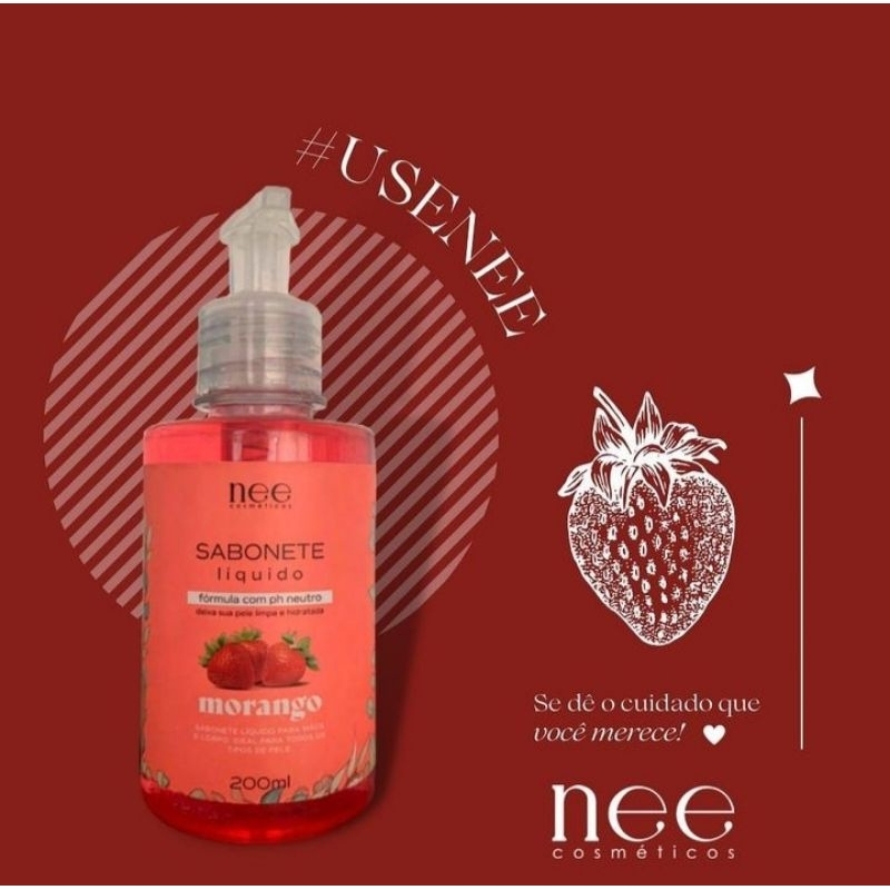 SABONETE LÍQUIDO MORANGO | Shopee Brasil