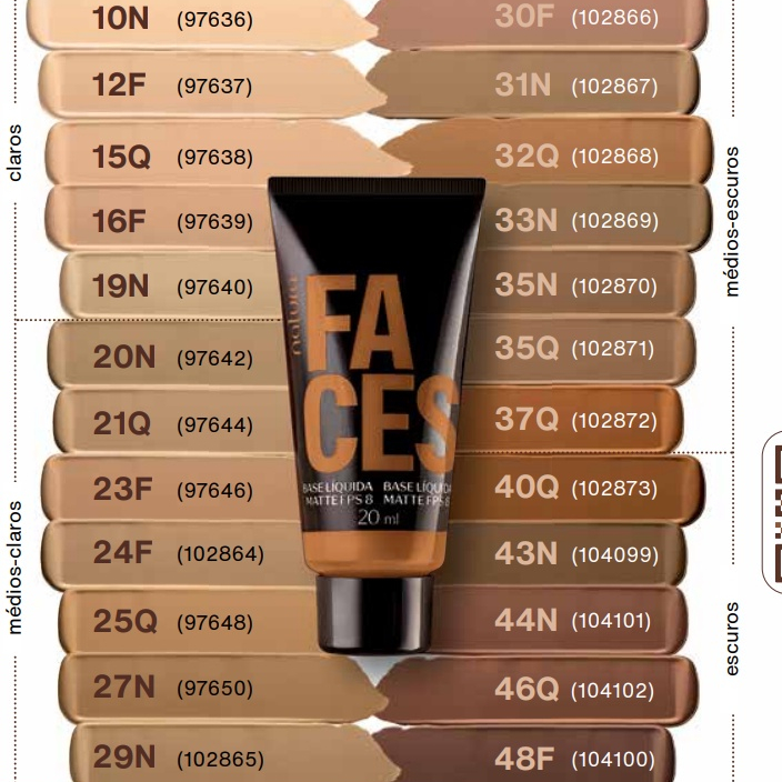 BASE NATURA FACES 20ML | Shopee Brasil