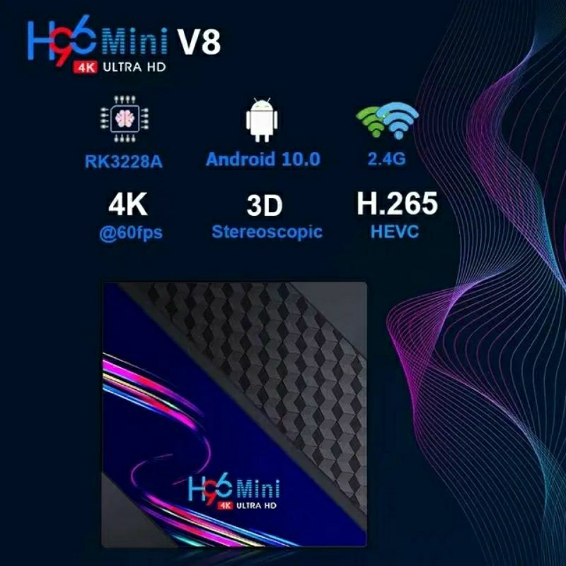 H96 Mini V8 Ultra HD Android 10 Tv Smart Box 4k Wi-Fi | Shopee Brasil