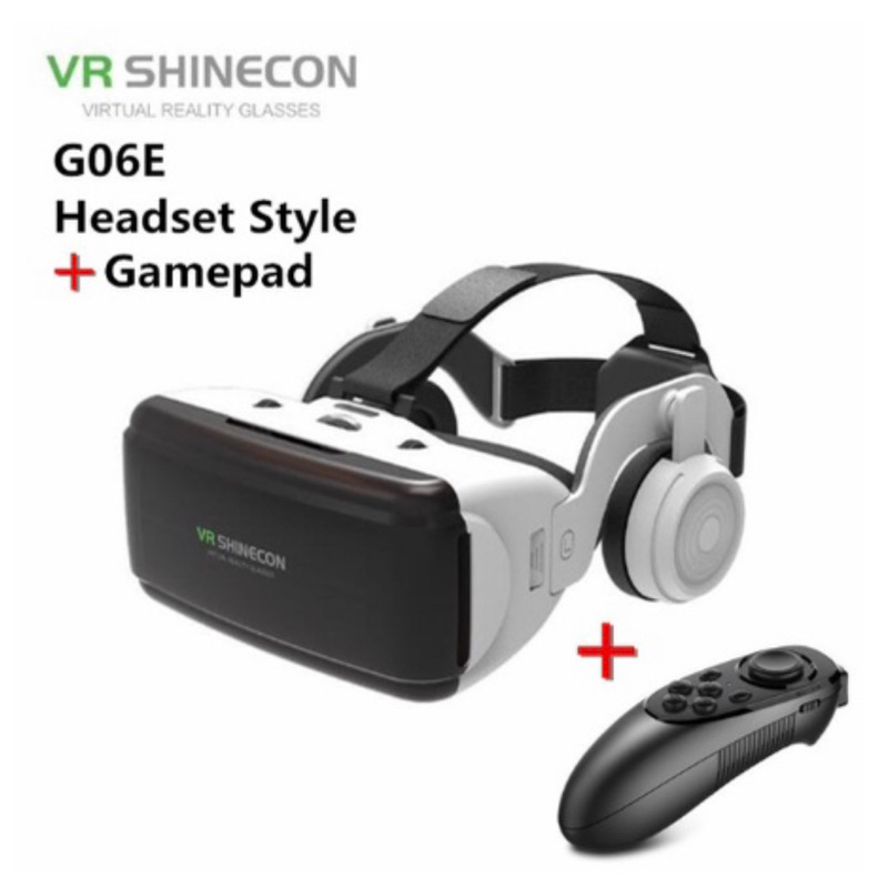 Capacete estereofônico oculos vr com fone de ouvido e controle de vr | Shopee Brasil