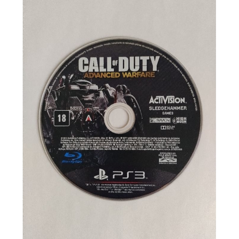 Call Of Duty Advanced Warfare Ps3 Original Sem Capa Mídia Física