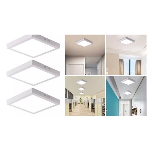 Painel Plafon Led Sobrepor Quadrado de Ferro 20x20 18w Branca Bivolt | Shopee Brasil