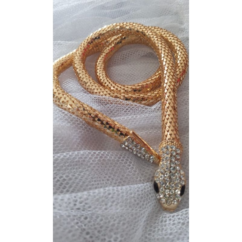 colar cobra dourado | Shopee Brasil