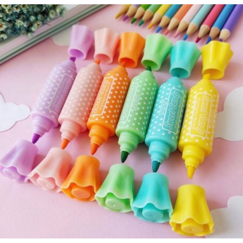 Marca texto, duplo em formato de bala | Shopee Brasil