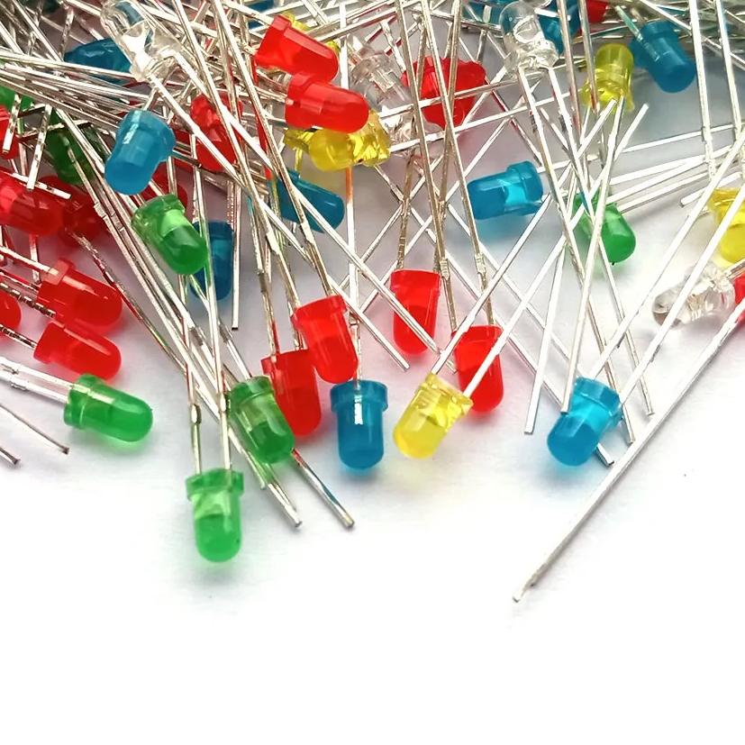 50 Leds 3mm Coloridos Pequenos para Protoboard Pcb Pci Led | Shopee Brasil