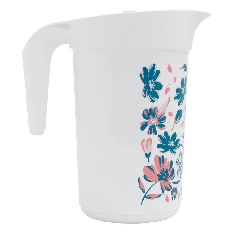 Jarra branca de flores azul Tupperware 2l | Shopee Brasil