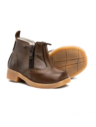 Botina Bota Infantil Bebê Criança Couro Confortável Durável Macia ...