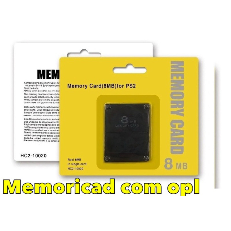 ( promoção )Memory Card 8mb Com Opl Atualizado Em Português + Ulaunchel ...