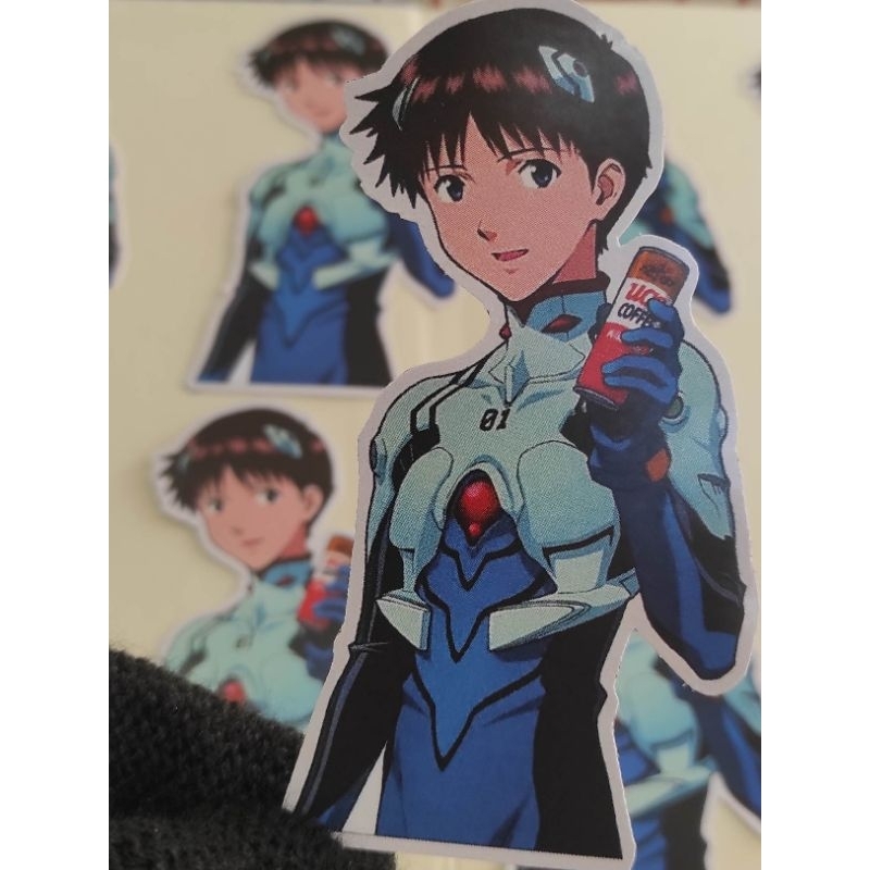 SHINJI IKARI - UCC COFFEE - EVANGELION - STICKERS ADESIVOS | Shopee Brasil