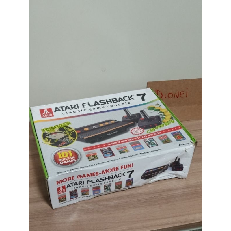 Atari Flashback 7 completo na caixa e com controles sem fio. | Shopee Brasil