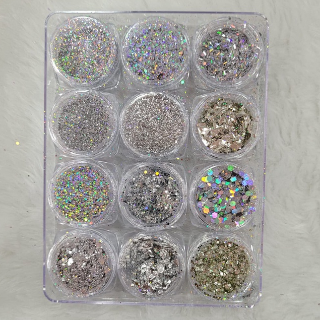 Kit Glitter Mix de Cores - 12 Unidades | Shopee Brasil