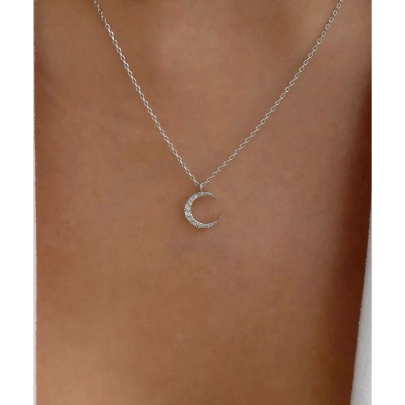 Colar de Lua Cordão Veneziana A Prata Antialergico | Shopee Brasil