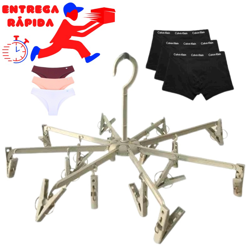 Varal Circular 16 prendedores PARA calcinhas E cuecas PARA varal PARA ...
