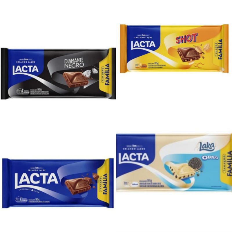 Barra de chocolate tamanho família - Kit imperdível: 4 barras de ...