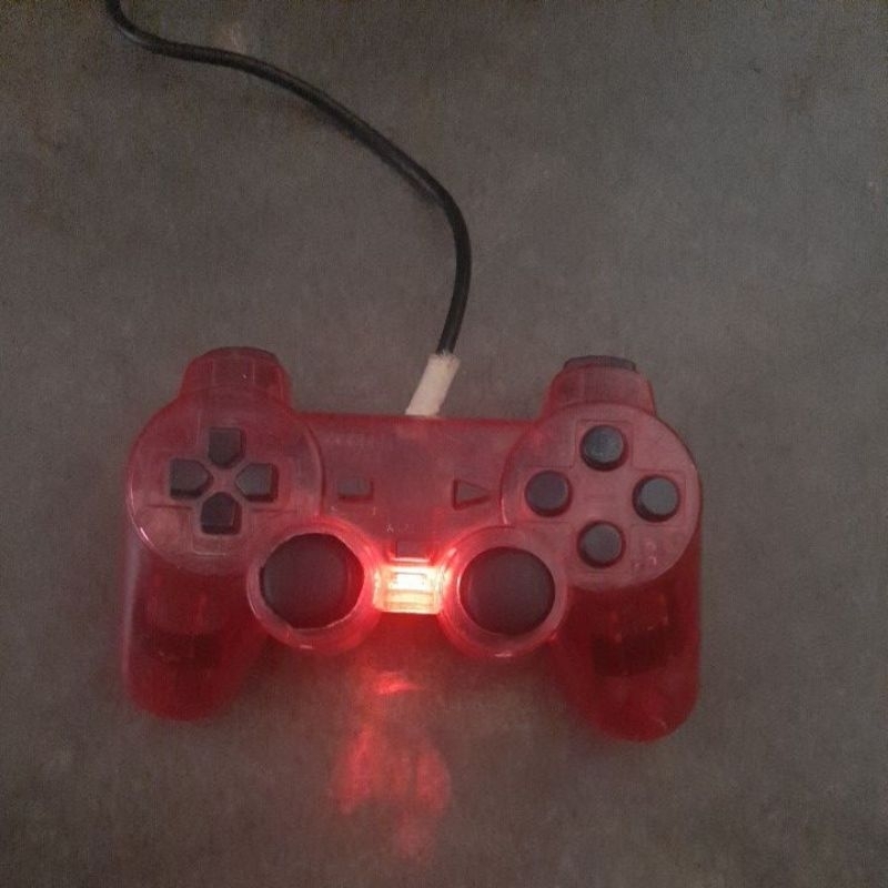 Controle transparente vermelho de ps2 | Shopee Brasil
