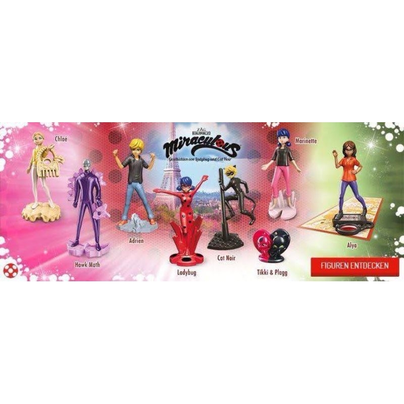 Kinder Ovo Miraculous Ladybug 2018 Coleção Completa dos Personagens ...