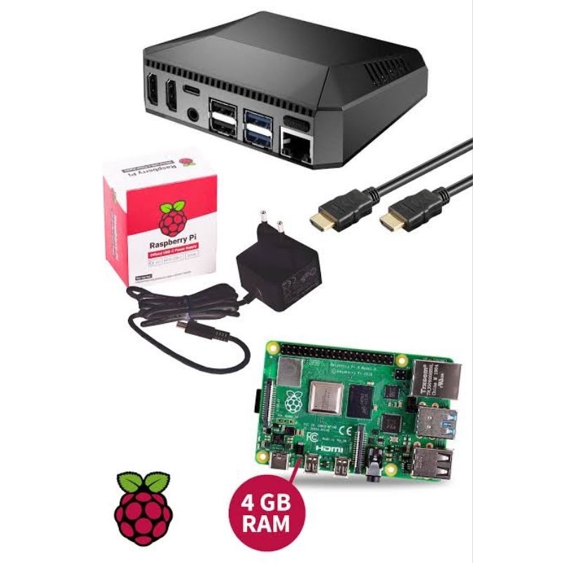 Raspberry Pi 4 4GB + Case Argon One M.2 + SSD 128GB + Cabo GPIO + Fonte ...