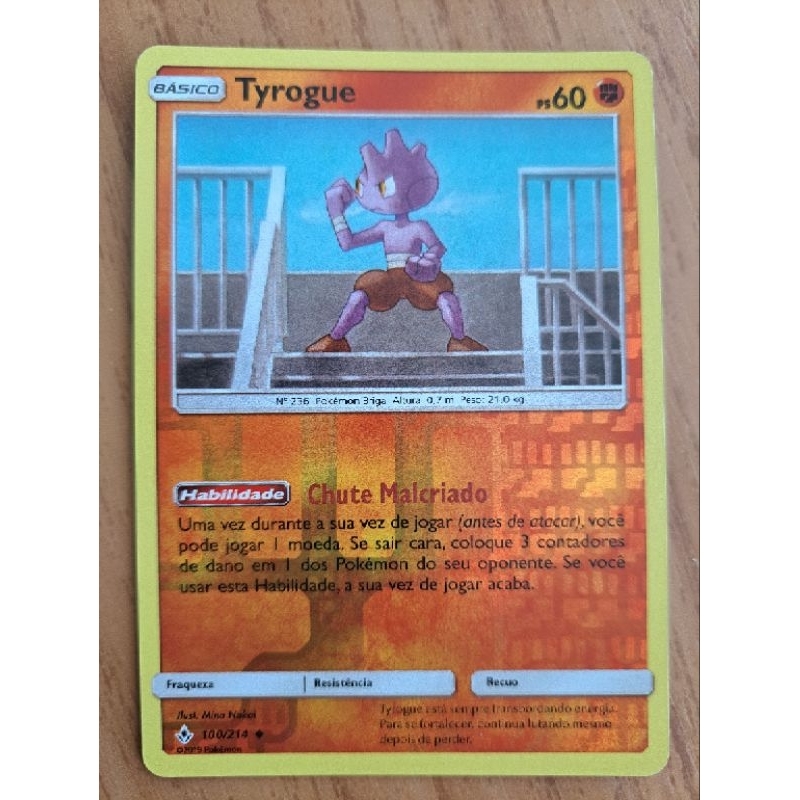 Card Pokémon Tyrogue Reverse Foil Original e Nova | Shopee Brasil