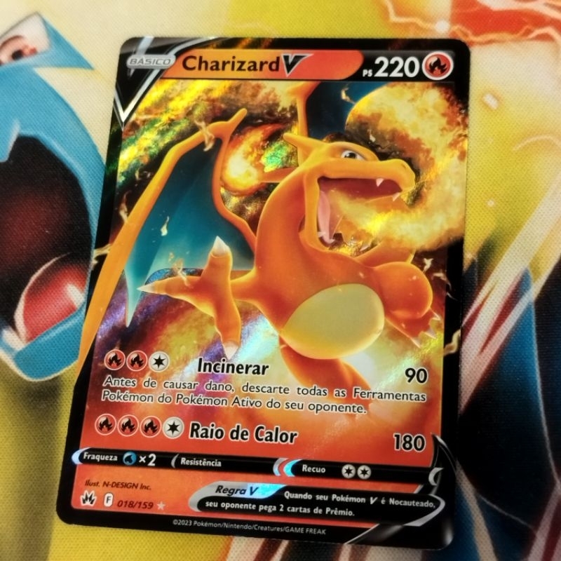 Carta Pokémon Original Charizard V 18/159 | Shopee Brasil
