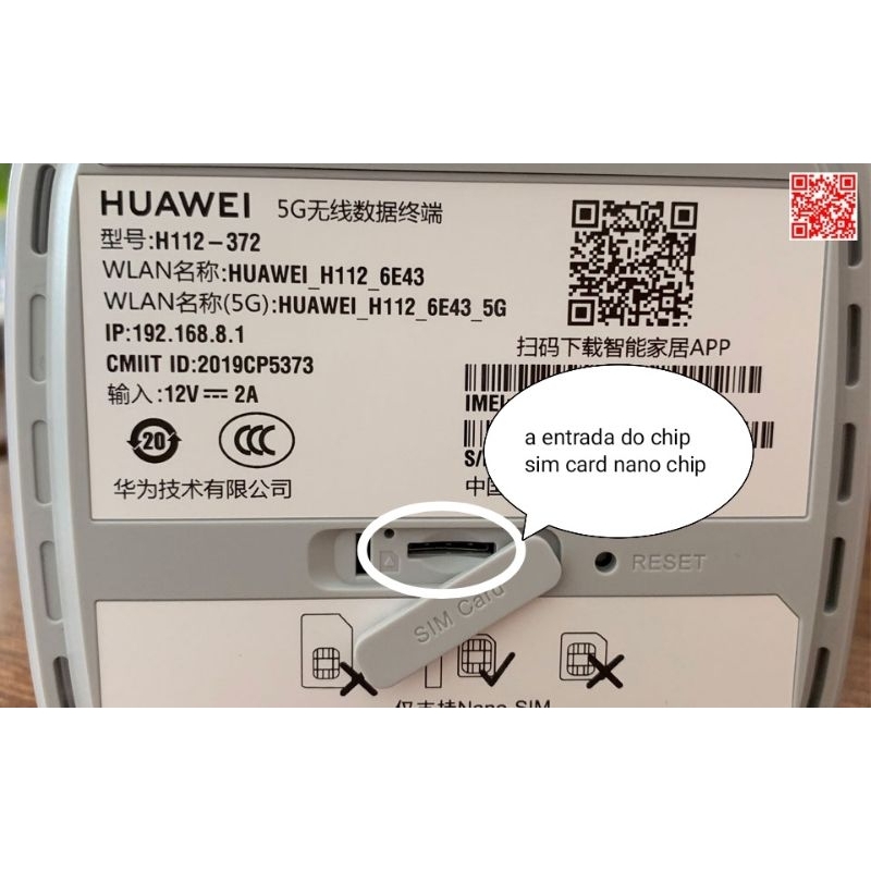 Conector do chip sim card Huawei h112-372 | Shopee Brasil