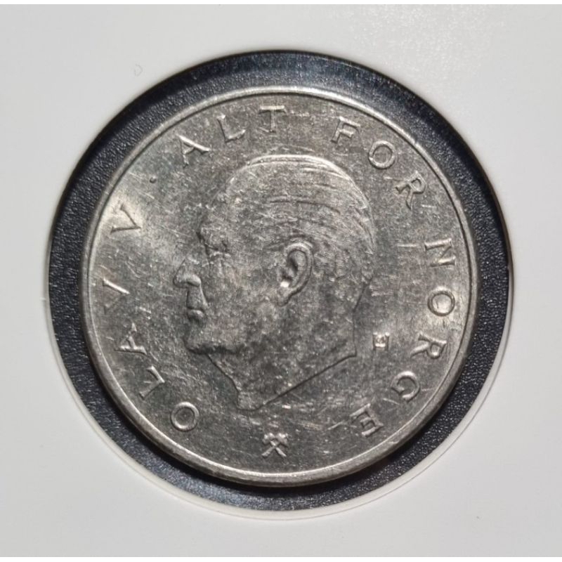 Moeda da Noruega de 1 coroa - MBC | Shopee Brasil