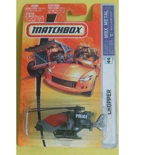 MATCHBOX CHOPPER POLICE HELICÓPTERO LACRADO NA CARTELA NOVO ESCALA 1.64 ...