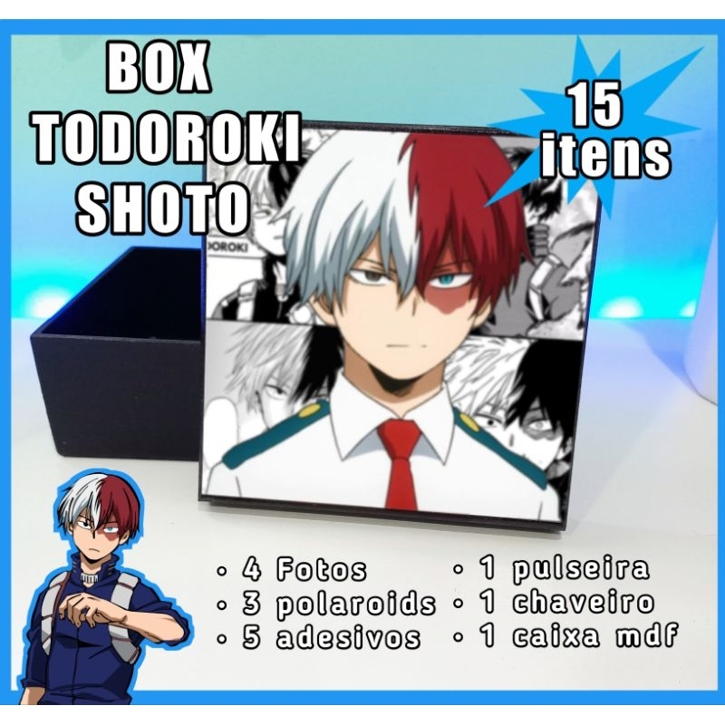 BOX personalizada SHOTO TODOROKI anime Boku no hero chaveiro, pulseira ...