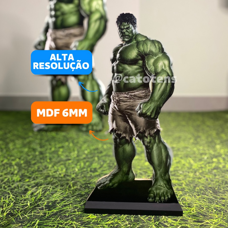 Display de mesa Hulk MDF 30cm - Totem de mesa para festa Hulk ...