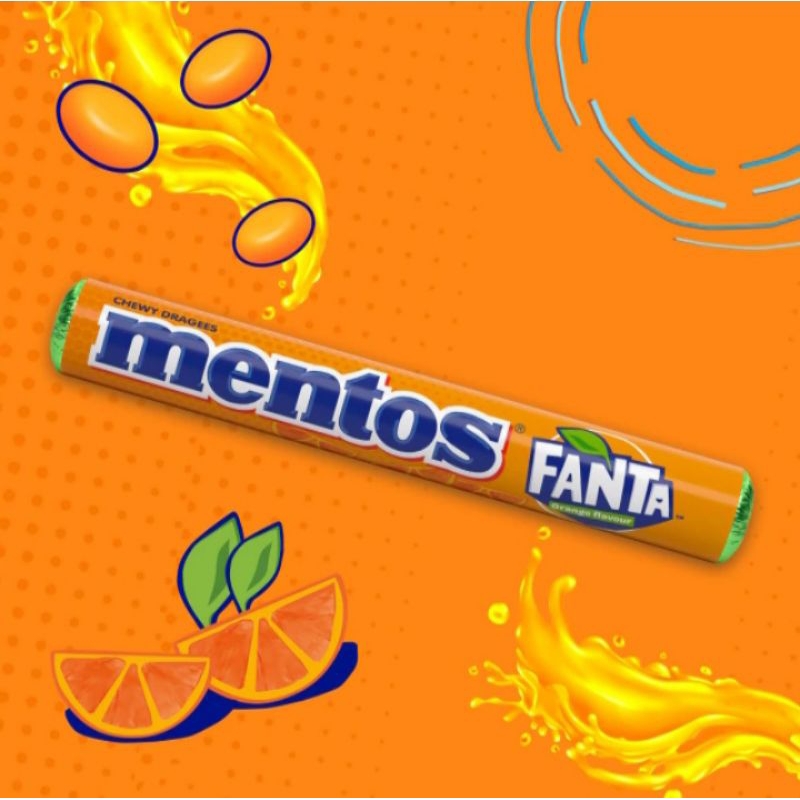 Bala Mentos Stick Sabor Fanta C/16 Unidades 600g Edição Limitada ...