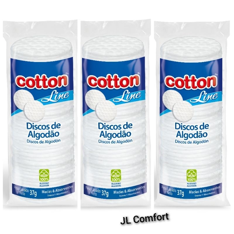 Algodão Disco 3 Pacotes 37g Cotton Line | Shopee Brasil
