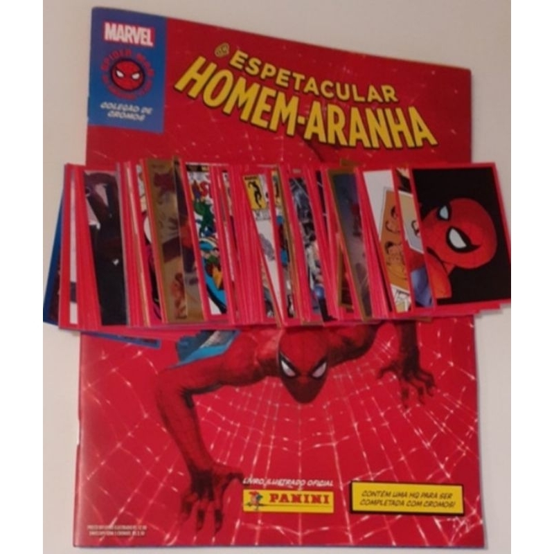 Homem-Aranha 60 Anos - Álbum (cartonado) com lote de 50 Figurinhas (não repetidas) | Shopee Brasil