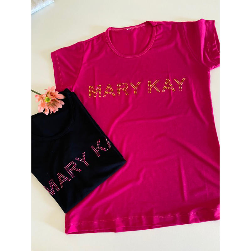 camisa strass, mary kay, Viscolycra, baby look | Shopee Brasil
