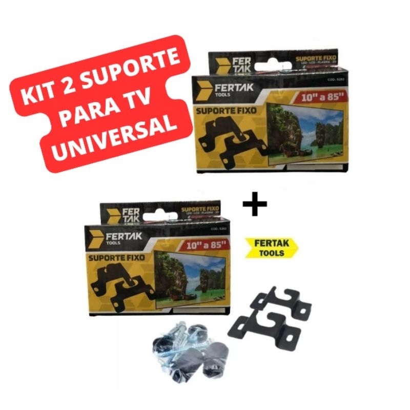 Suporte Tv Monitor LCD Led Plasma Universal 10 a 85 Polegadas ( 2 ...