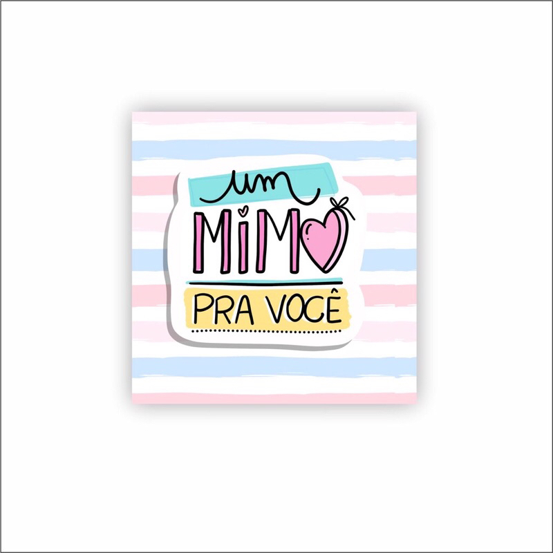 50 Mini cartões de agradecimento, tag sem furo 5x4,5 - Um mimo pra você | Shopee Brasil