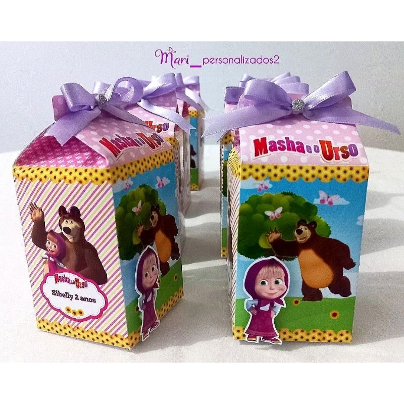 20 lembrancinhas tema marsha é o urso, personalizados para festa tema ...