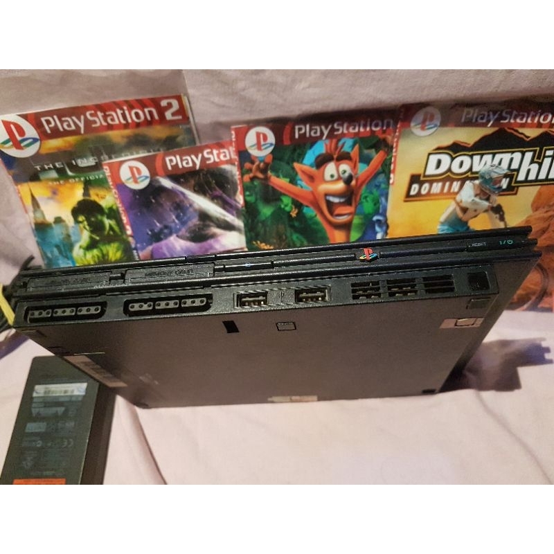 Playstation 2 com caixa. Completo e desbloqueado. dois controles. Tudo ...