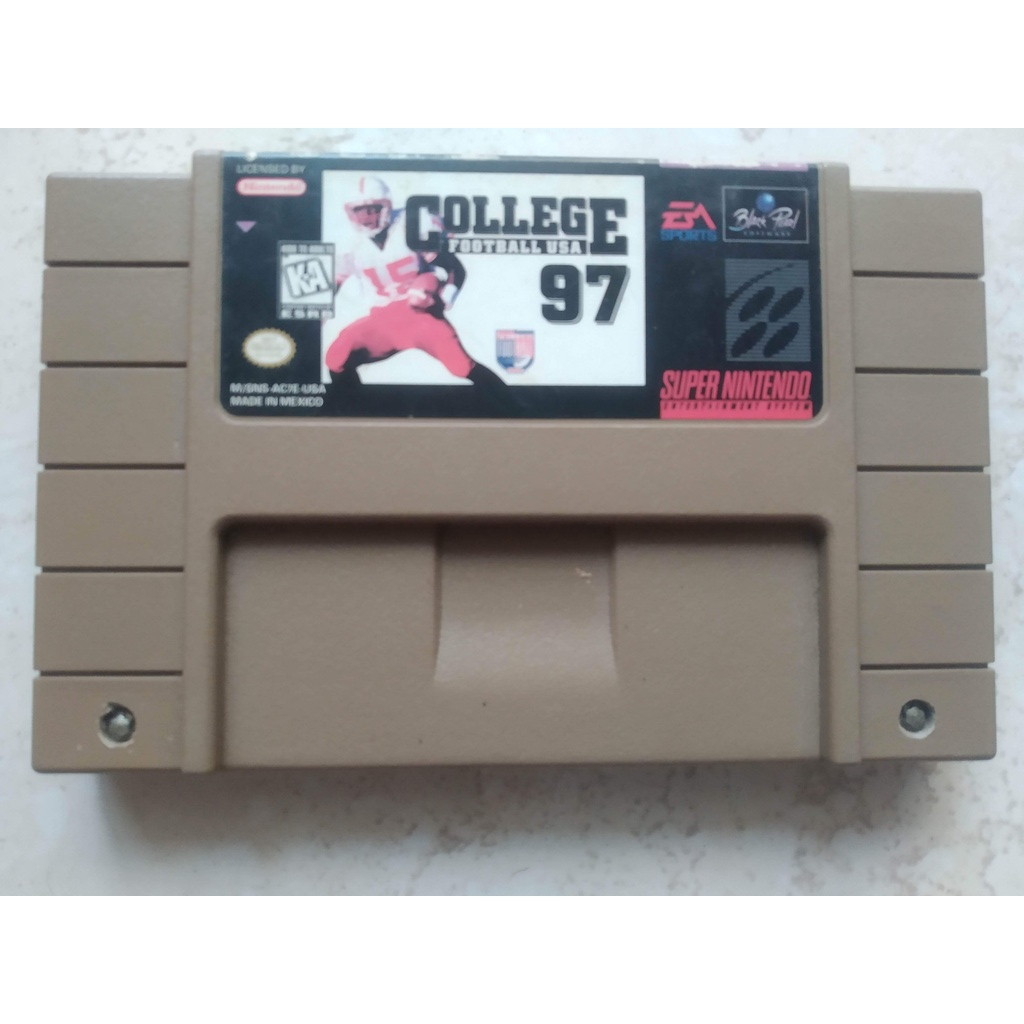 Jogo College Football USA 97 ORIGINAL SNES Super Nintendo fita cartucho ...