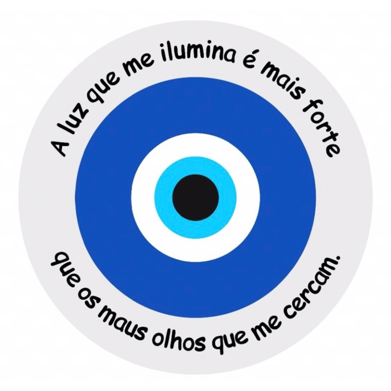 Quadro placa mdf 32cm com Olho Grego e Frase | Shopee Brasil