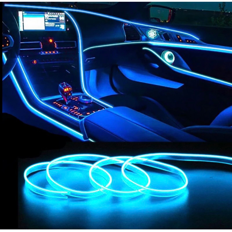 Fita Fio Led Flexível Painel Carro 3 Metros Usb | Shopee Brasil
