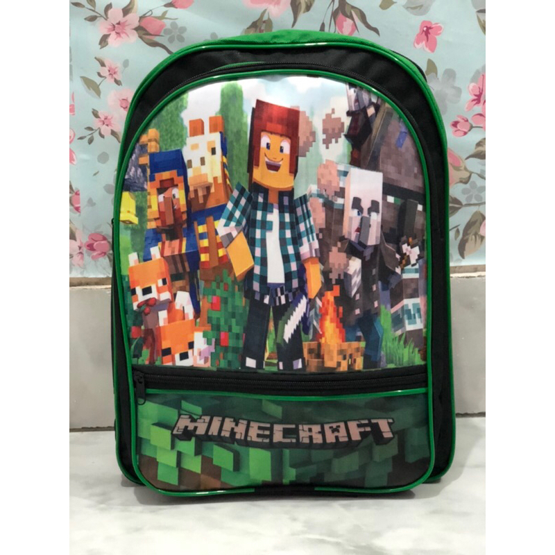 Mochila Minecraft Infantil | Shopee Brasil