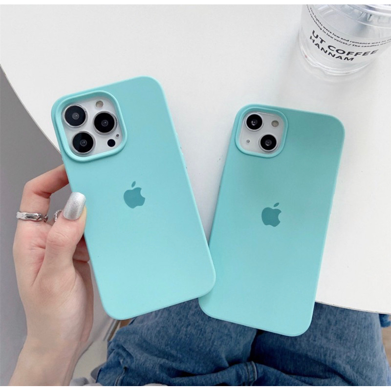 Capa Case Silicone Aveludada AZUL TIFFANY Verde água para iPhone X XS ...