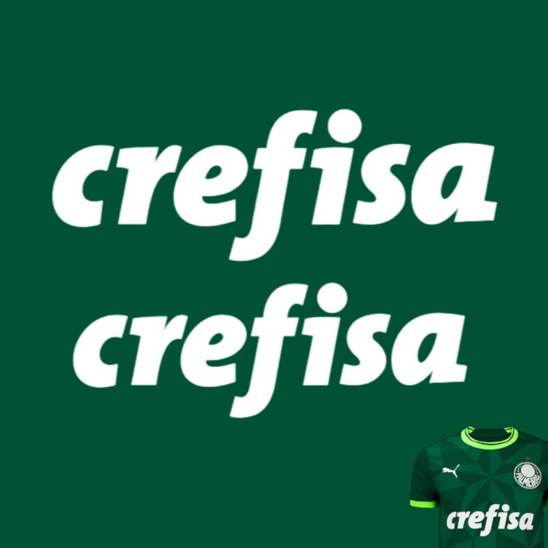 kit patrocinio Crefisa para Reformar Camisa do Palmeiras Frente e ...