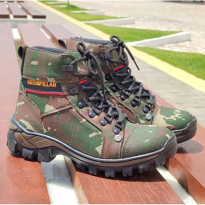 bota caterpillar camuflada exercito original | Shopee Brasil